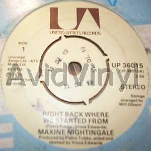 Maxine Nightingale Right back where we started from (Vinyl Records, LP ...